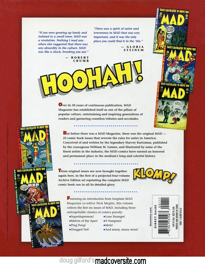 Doug Gilford's Mad Cover Site - The Mad Archives - Volume 1